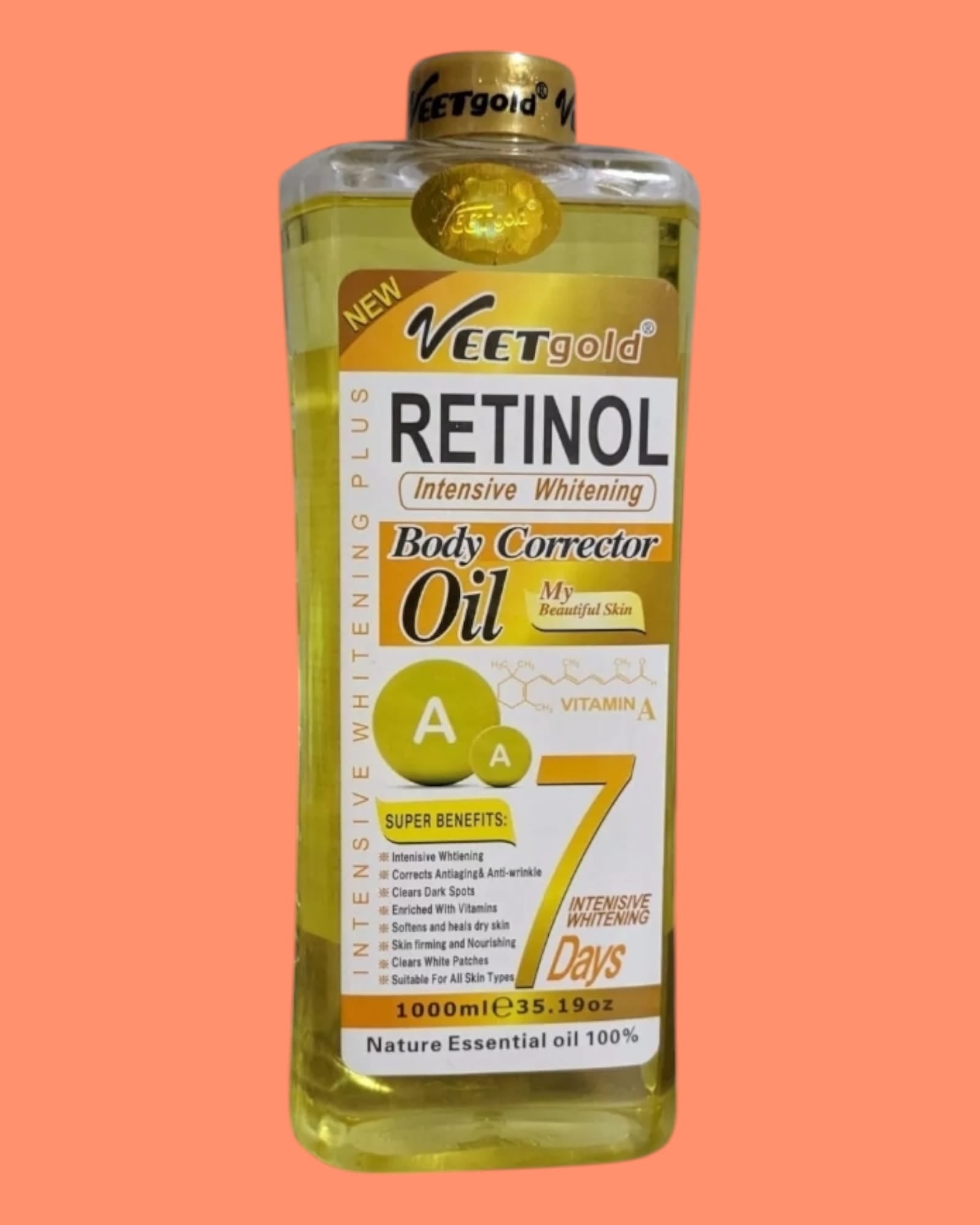 Retinol Face body corrector oil 1000ml Vitamin A – jbeautys